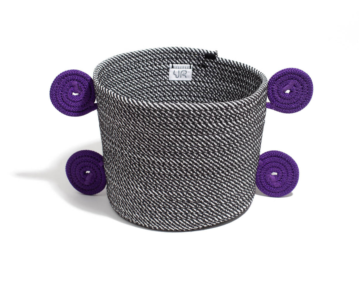 Small Spiral Basket - Grape Static | Ugly Rugly